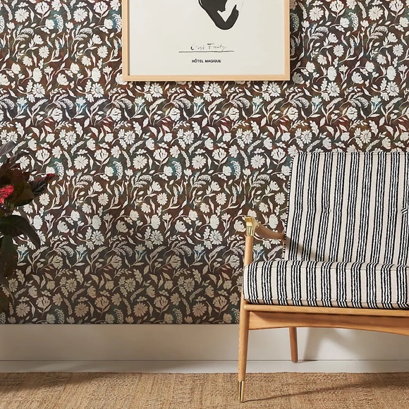 Anthropologie | Wall Decor | Nwt Anthropologie Kye Floral Wallpaper By ...